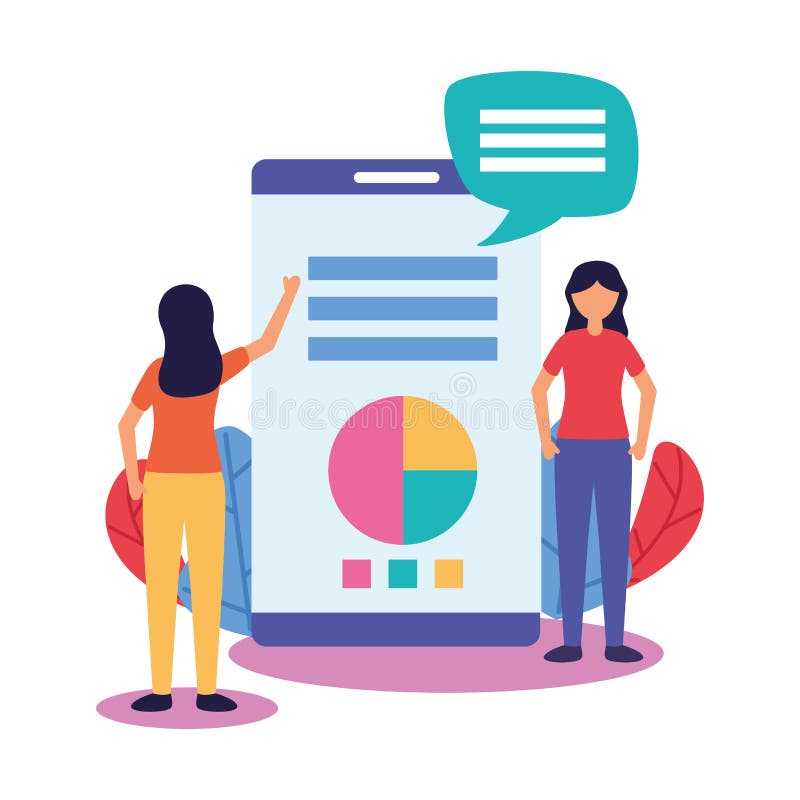 Avatar Women with Teamwork Icon Vector Design Stock Illustration ...