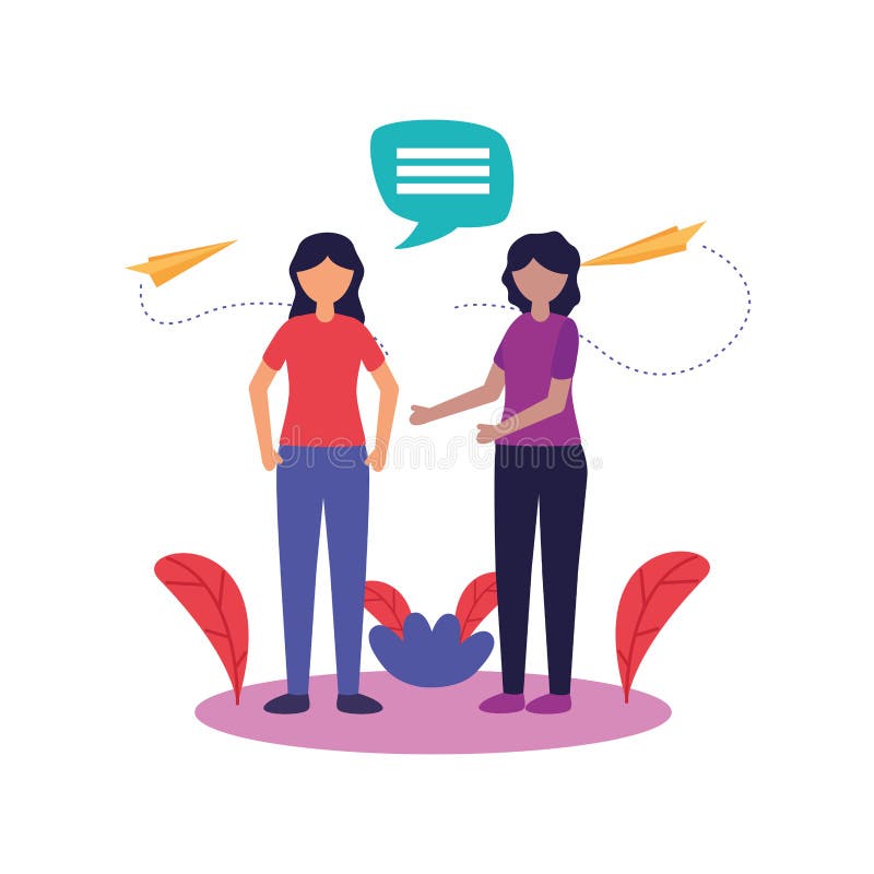 Avatar Women with Teamwork Icon Vector Design Stock Illustration ...