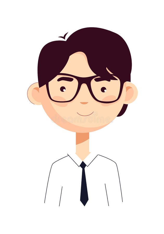 Avatar of a Young Man in Office Clothes. Friendly Assistant in Flat ...