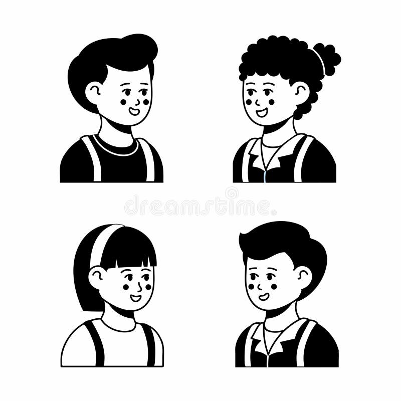 Avatares Para Niños. Volver a La Escuela. Conjunto De Caras Sonrientes ... Avatares Para Niños. Volver a La Escuela. Conjunto De Caras Sonrientes ...