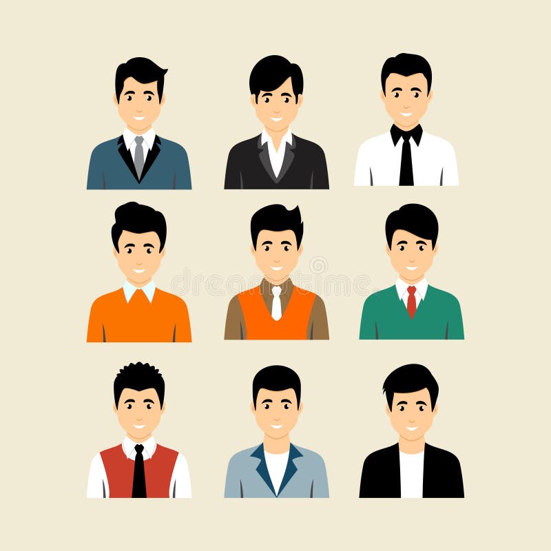 Big Bundle of Different People Avatars. Set of Male and Female ...