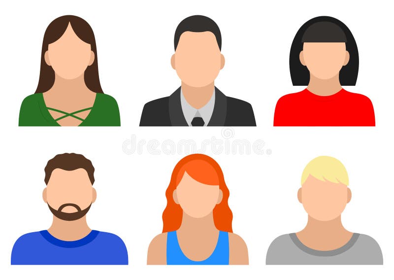 Avatars of People in the Social Network Stock Vector - Illustration of ...