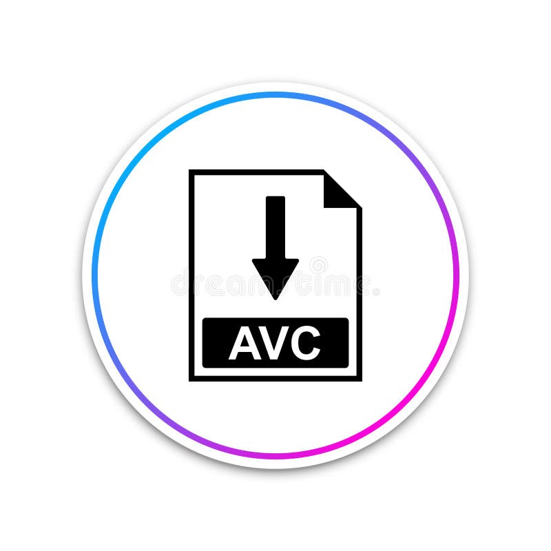 AVC File Document Icon. Download AVC Button Icon Isolated on White ...