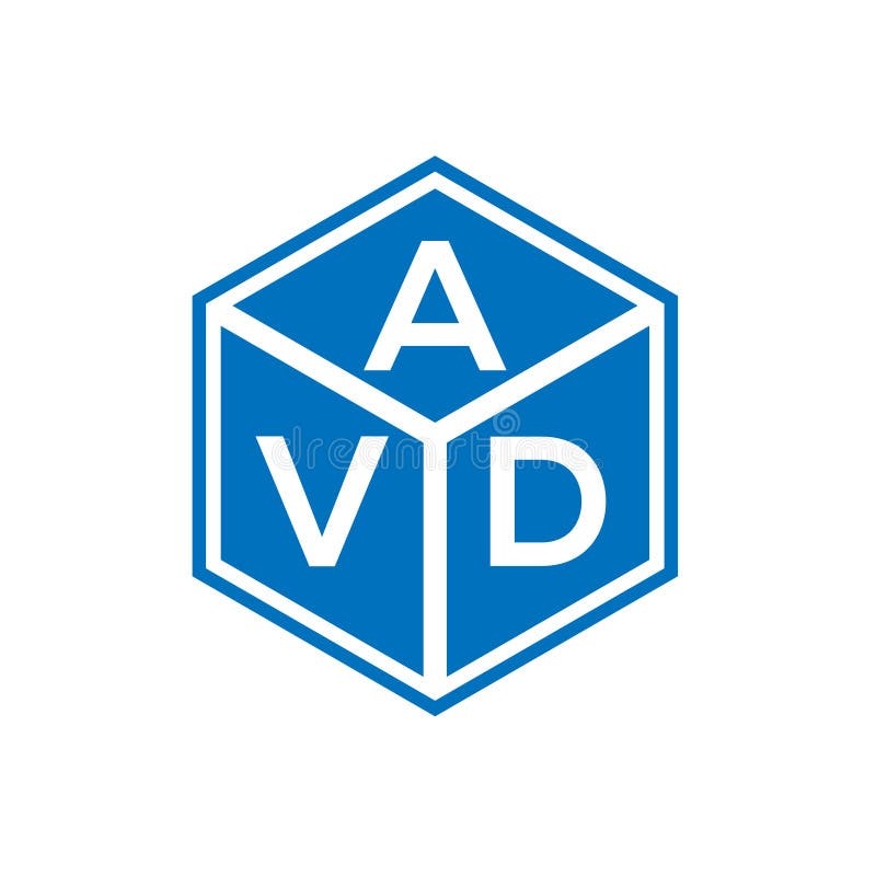 AVD Letter Logo Design on Black Background. AVD Creative Initials ...