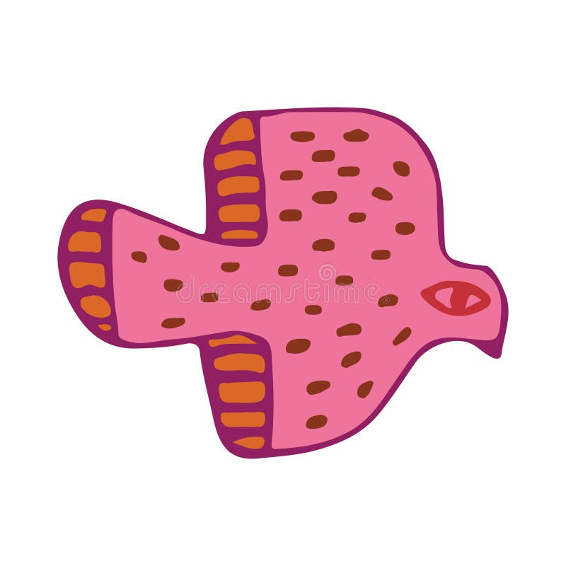 Ave Rosa Vintage Aislada En Fondo Blanco. Vector Ilustración del Vector ...