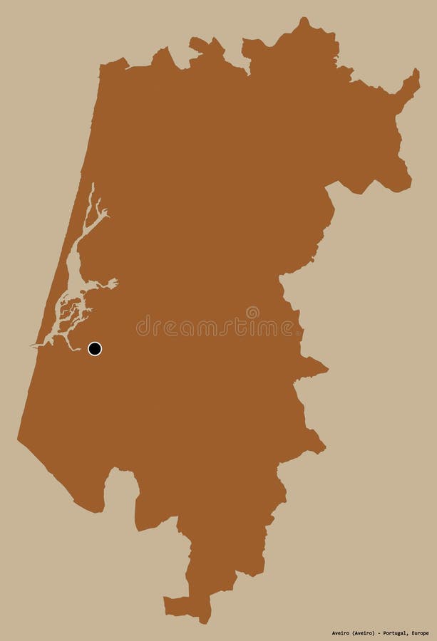 Aveiro District Portuguese Republic, Portugal Map Vector Illustration ...