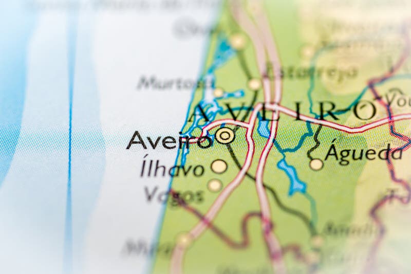 Aveiro, Portugal Highlighted on a World Map Stock Image - Image of ...