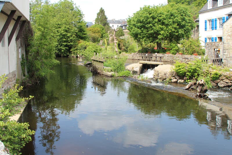 Aven River in Pont-aven in Brittany - France Stock Photo - Image of ...