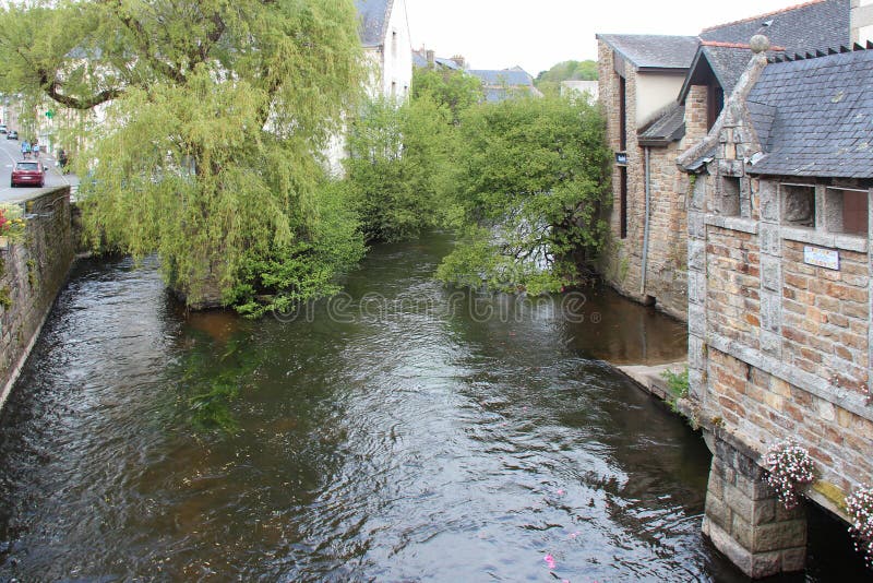 Aven River in Pont-aven in Brittany - France Stock Image - Image of ...
