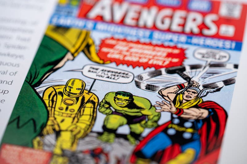 The Avengers from a Comic Book. Editorial Photo - Image of fictional ...