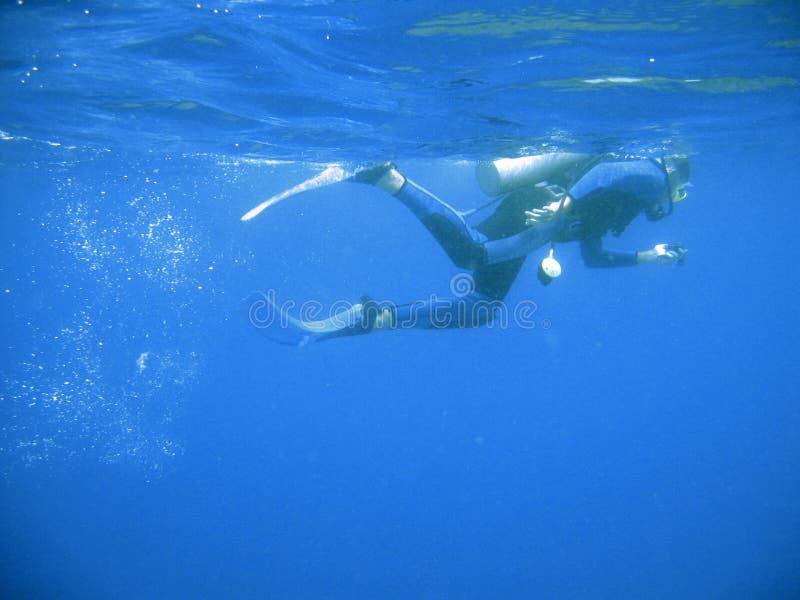 Aventura Del Buceo Con Escafandra Imagen de archivo - Imagen de ...