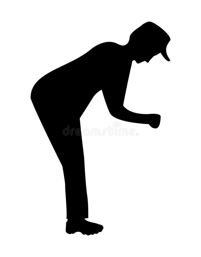 Aventureiro agachado ilustração do vetor. Ilustração de montanha ...