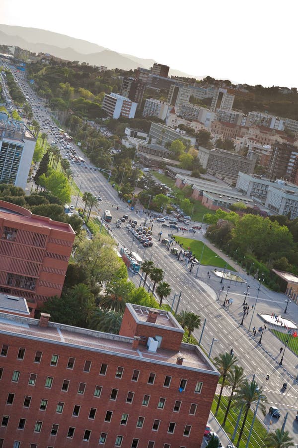 Avenue Diagonal in Barcelona Stock Image - Image of architecture ...