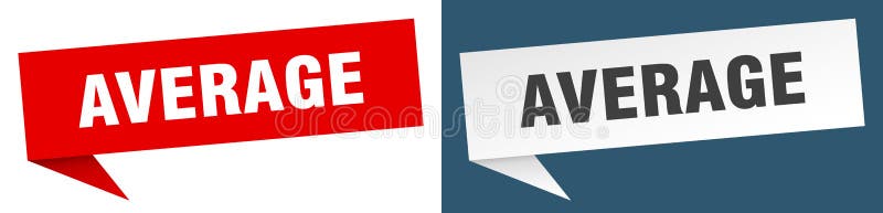 Average Banner. Average Speech Bubble Label Set Stock Vector ...