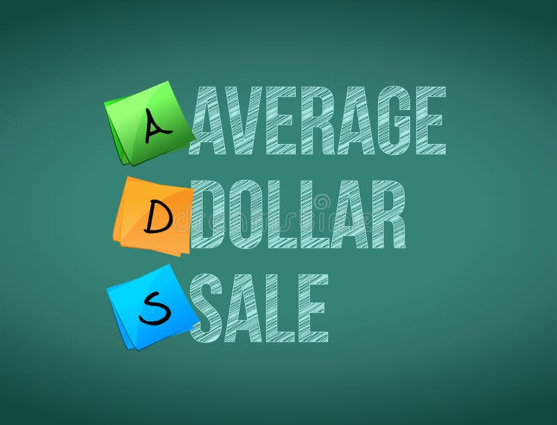 Average Dollar Sale Post Memo Chalkboard Sign Stock Illustration ...