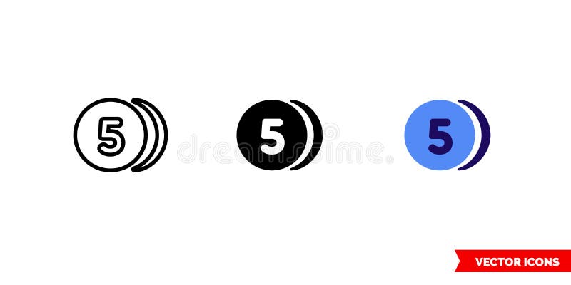 Average Icon of 3 Types Color, Black and White, Outline. Isolated ...