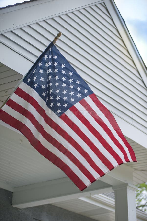 An average patriotic home. stock photo. Image of army - 144874072