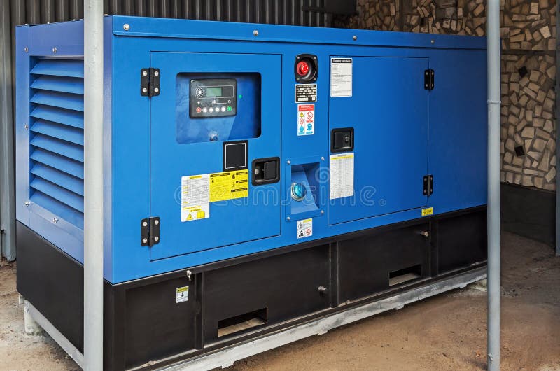 Average Power Stationary Electric Diesel Generator Stock Image - Image ...