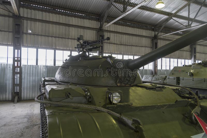 The Average Soviet T-55 Tank Close-up in the Museum Editorial Stock ...