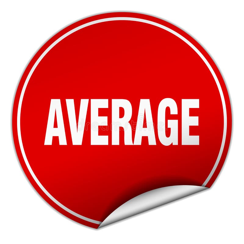 Average sticker stock vector. Illustration of label - 121945468