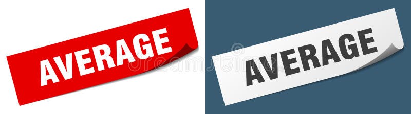 Average sticker. stock vector. Illustration of sign - 158775706