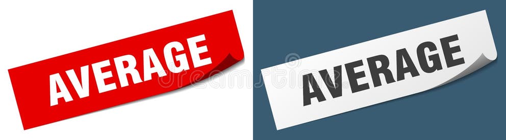 Average Sticker. Average Sign Set Stock Vector - Illustration of ...