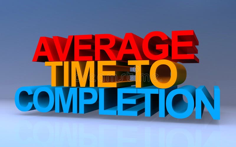 Average Time To Completion on Blue Stock Illustration - Illustration of ...