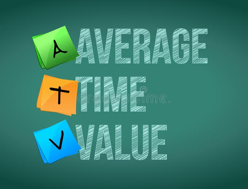 Average Time Value Post Memo Chalkboard Sign Stock Illustration ...