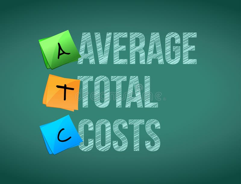 Average Total Costs Post Memo Chalkboard Sign Stock Illustration ...