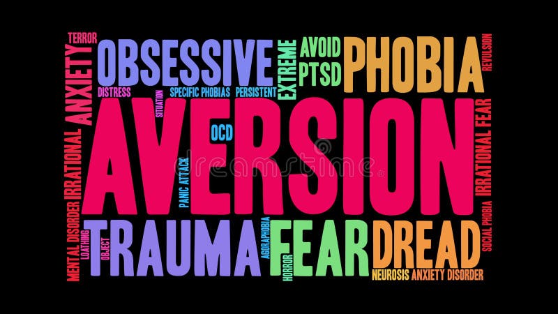 Aversion Animated Word Cloud Stock Video - Video of mental, phobia ...