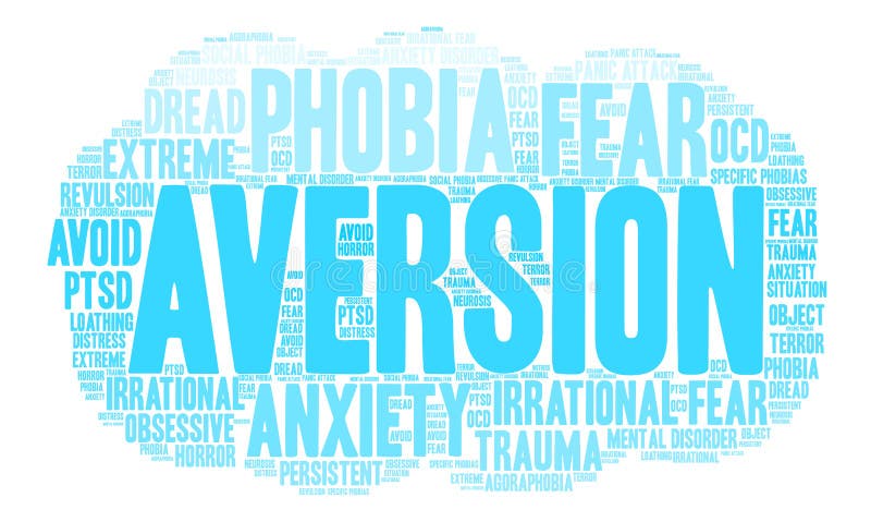 Aversion Word Cloud stock vector. Illustration of distress - 98388036