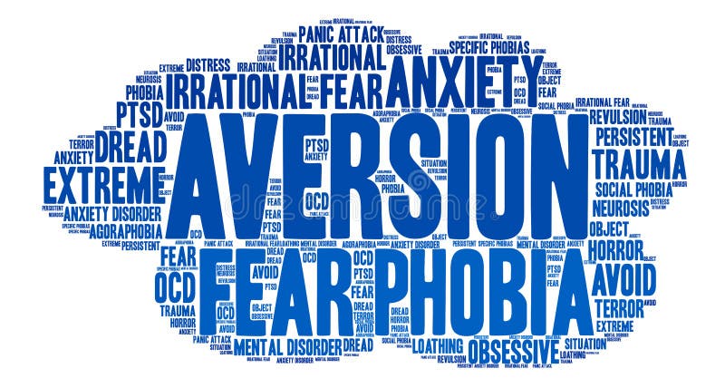 Aversion Word Cloud stock illustration. Illustration of situation ...