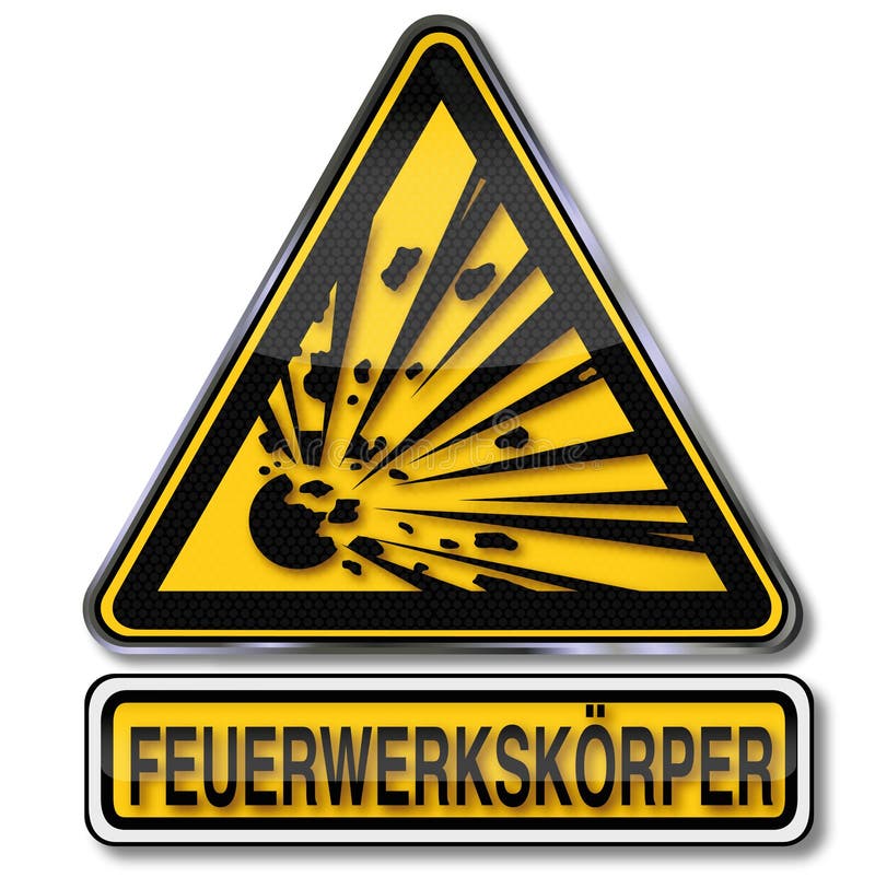 Explosif Danger D'avertissement Triangle Jaune Signe Pour Le Collage ...