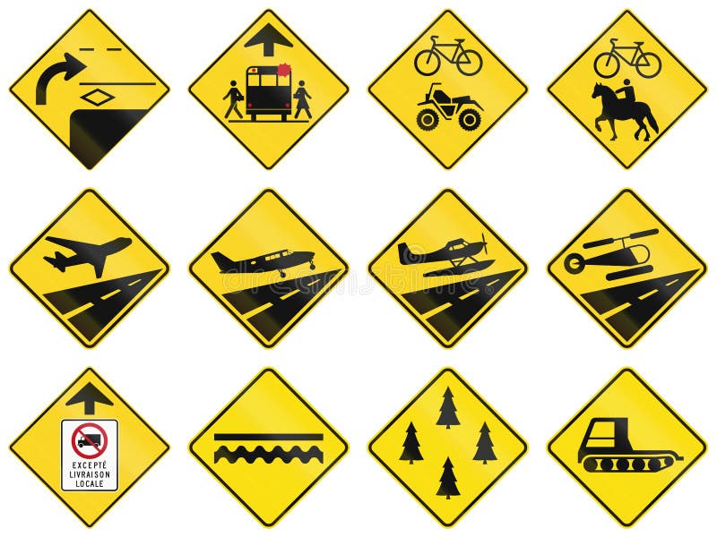 Signal D'avertissement De Carte Du Québec Illustration de Vecteur ...