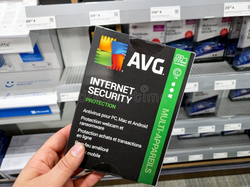 AVG Internet Security App and License Editorial Photography - Image of ...