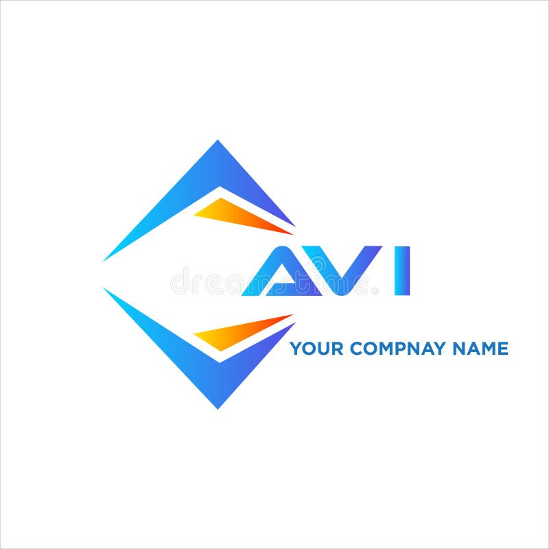 AVI Abstract Technology Logo Design on White Background. AVI Creative ...