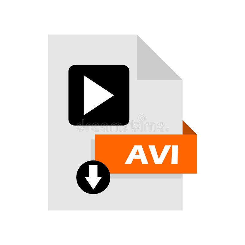 Avi download file design stock illustration. Illustration of isolated ...