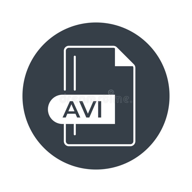 AVI File Format Icon. AVI Extension Filled Icon Stock Vector ...