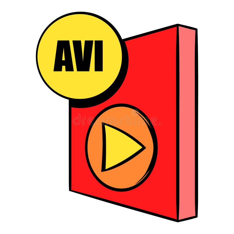 AVI file icon cartoon stock vector. Illustration of electronic - 88457919