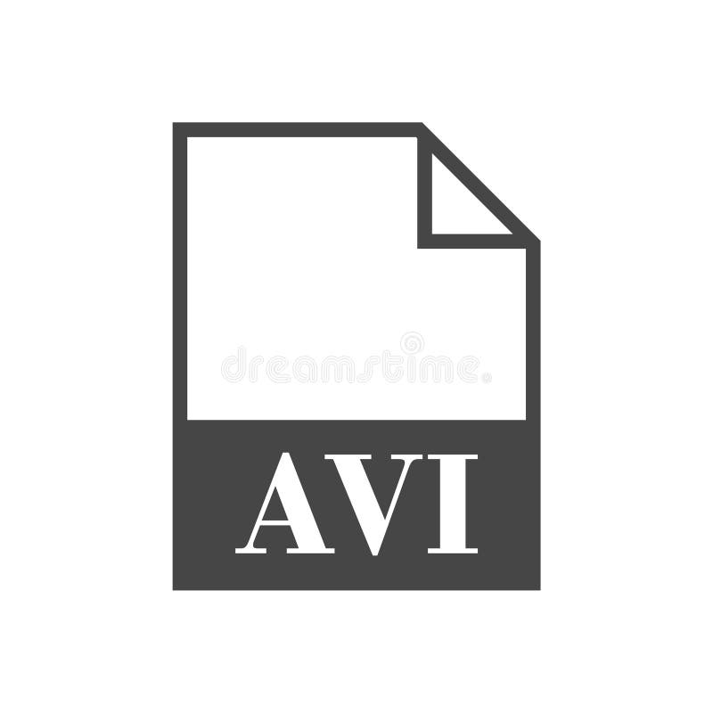 AVI file icon stock vector. Illustration of download - 95315499