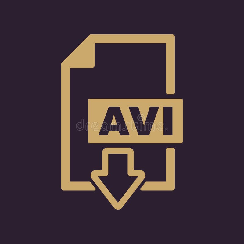 The AVI Icon. Video File Format Symbol Stock Vector - Illustration of ...