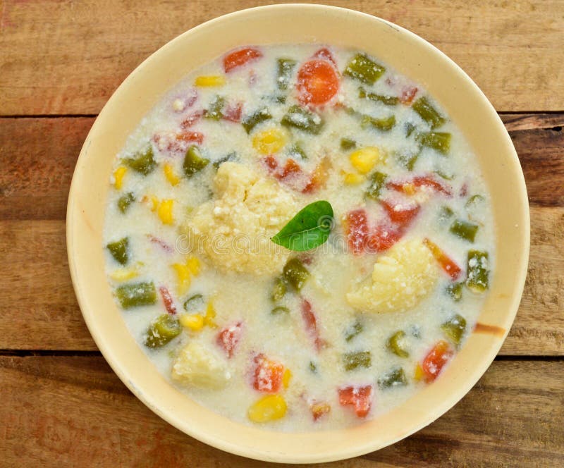 Avial-Vegetable Soup with Coconut Milk Kerala Style Stock Image - Image ...