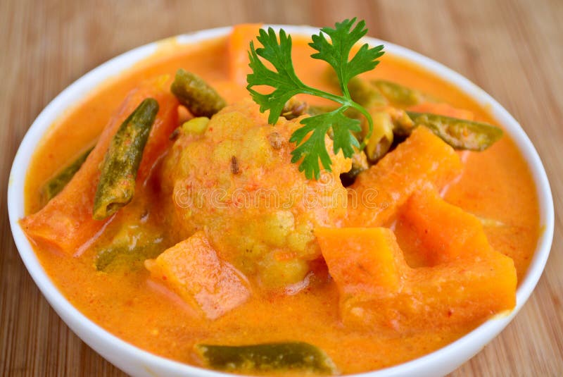 Avial-Vegetable Soup with Coconut Milk Kerala Style Stock Image - Image ...