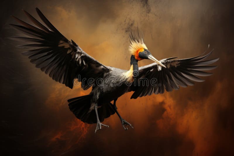 Avian Wonder in Full Flight, a Sight To Behold Stock Illustration ...
