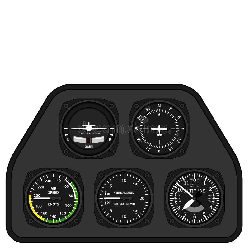 Aircraft gauges stock vector. Illustration of attitude - 43760527