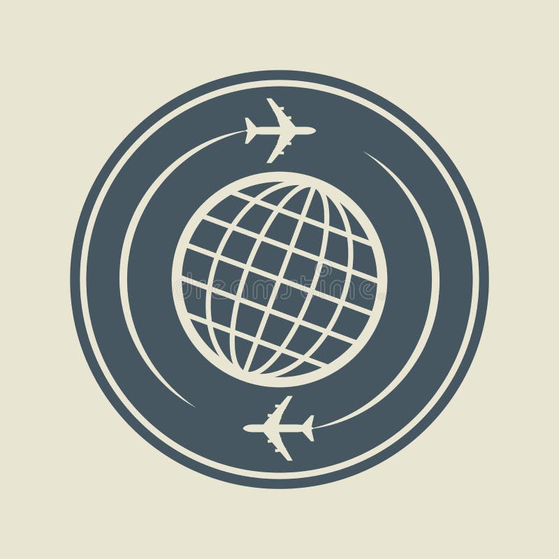 Aviation or Airport Sign or Label Stock Vector - Illustration of office ...