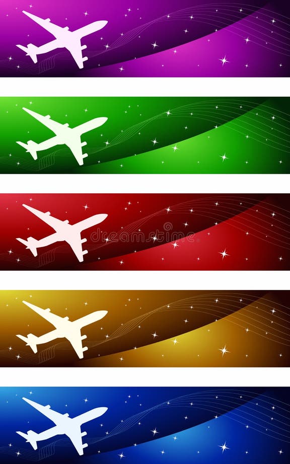 Aviation Banners stock vector. Illustration of clip, curve - 10182019