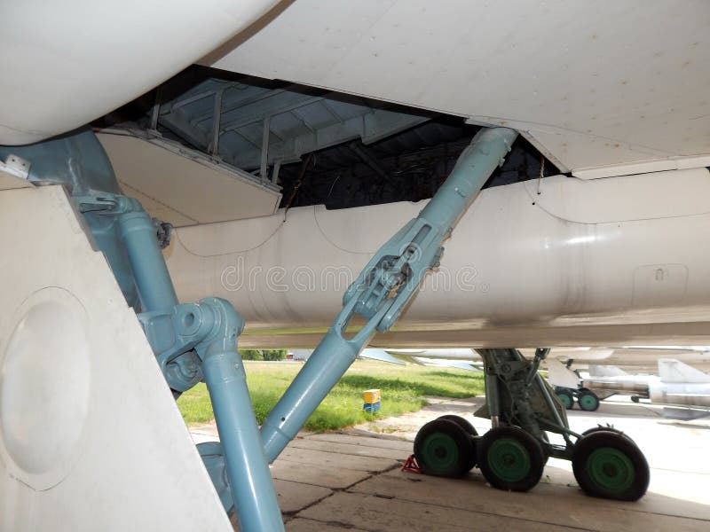 Aviation Chassis of an Airplane and a Helicopter Stock Photo - Image of ...