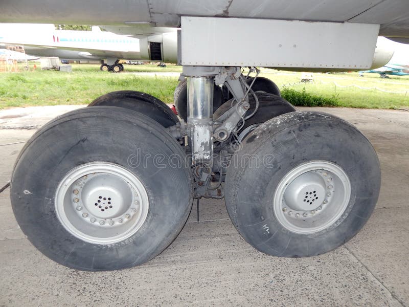 Aviation Chassis of an Airplane and a Helicopter Stock Photo - Image of ...