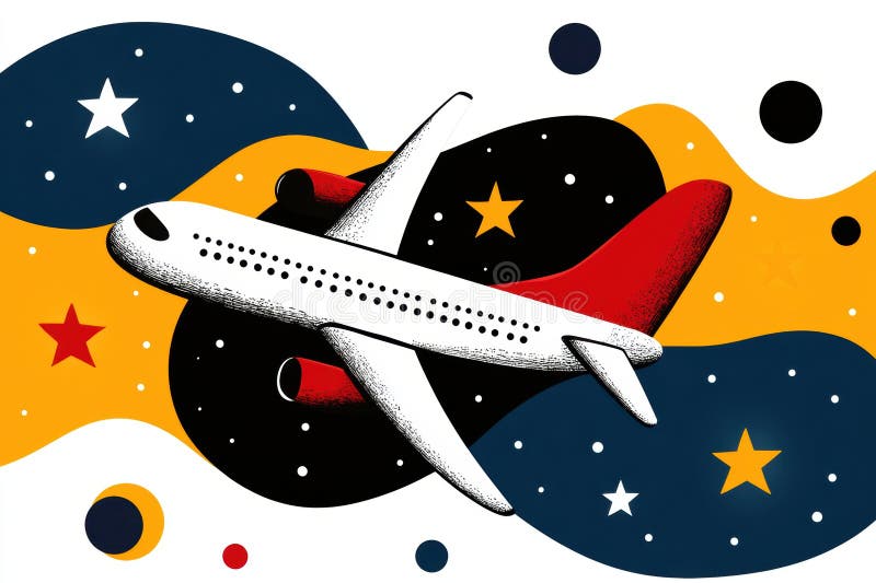 Aviation Doodle Art, Collection of Vibrant Airplane Doodle Clipart on a ...
